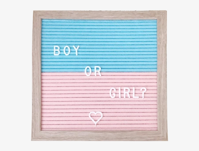 Baby Reveal Pale Blue Pale Pink / Oak Frame 25cm X - Plywood PNG Image ...