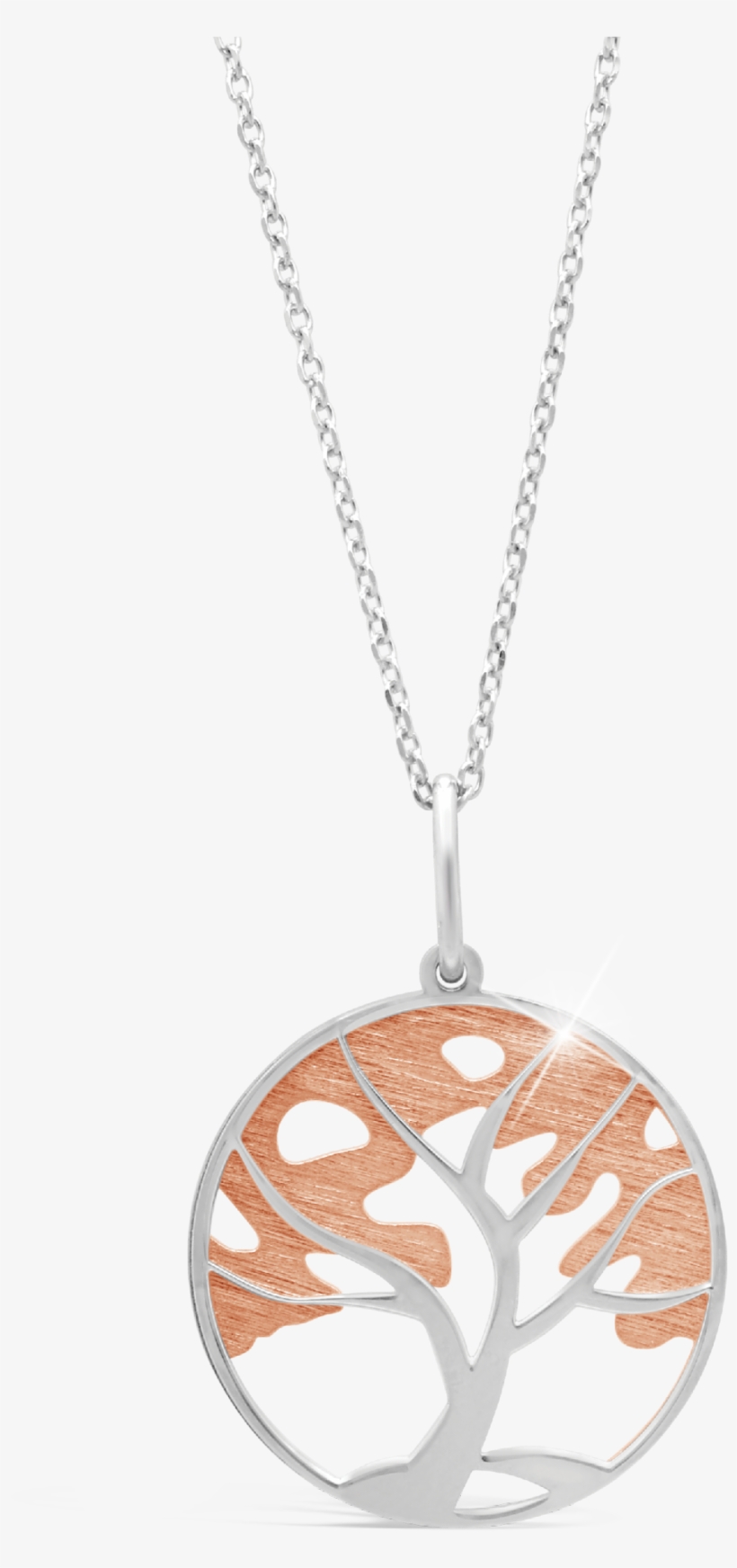 Silver & Rose Gold Plated Fancy Open Design Tree Of PNG Image ...