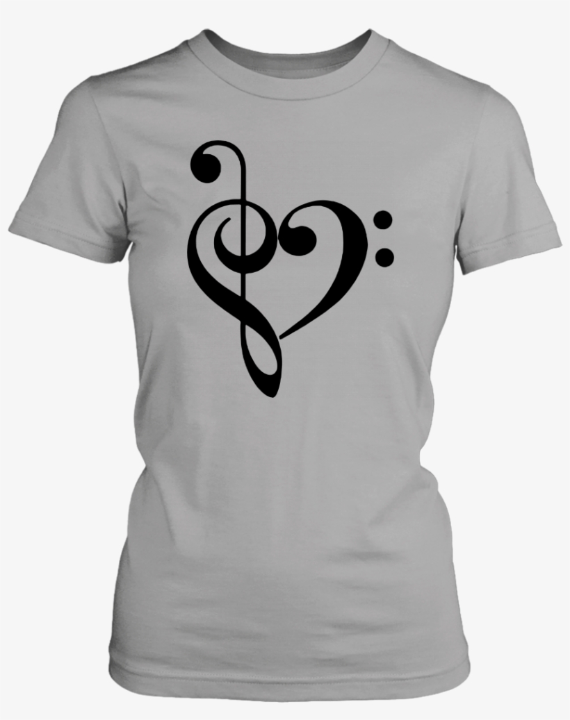 Treble Clef & Bass Clef Heart Shape - Treble Clef Bass Clef Heart PNG ...