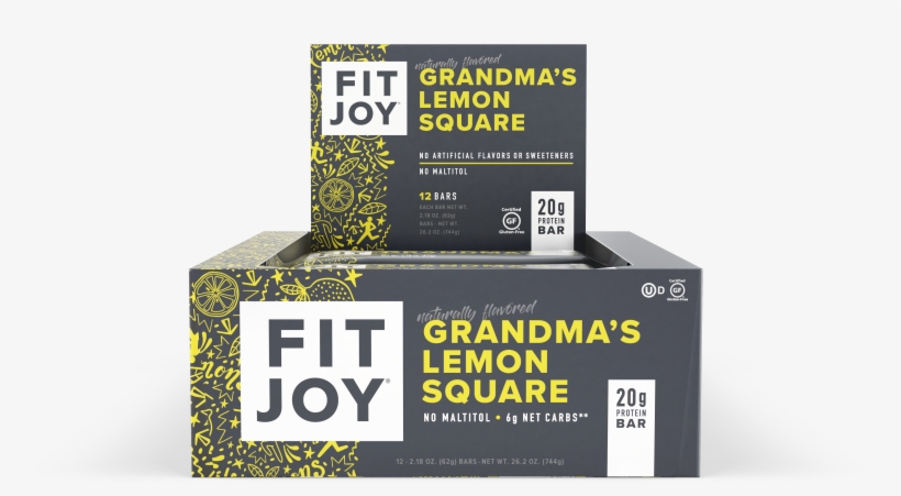 Fitjoy Box Front Grandmaslemonsquare V=1548840422 - Protein Bar PNG ...