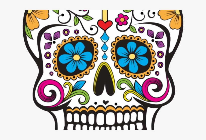 Sugar Skull Clipart Transparent Background - Dia De Los Muertos ...