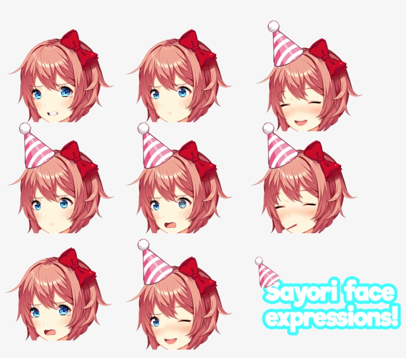 Download Ddlc - Sayori Head Sprites Transparent | Transparent PNG ...