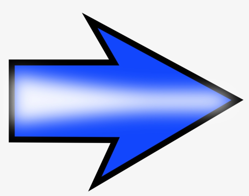 Download Illustration Of A Blue Right Arrow - Right Clipart ...