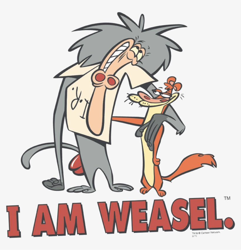 I Am Weasel Buddies Men's Regular Fit T-shirt - Cartoon Network Weasel ...