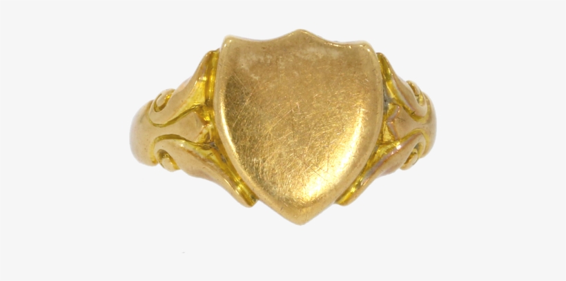 18ct Yellow Gold Shield Shape Ring 1907 PNG Image | Transparent PNG ...