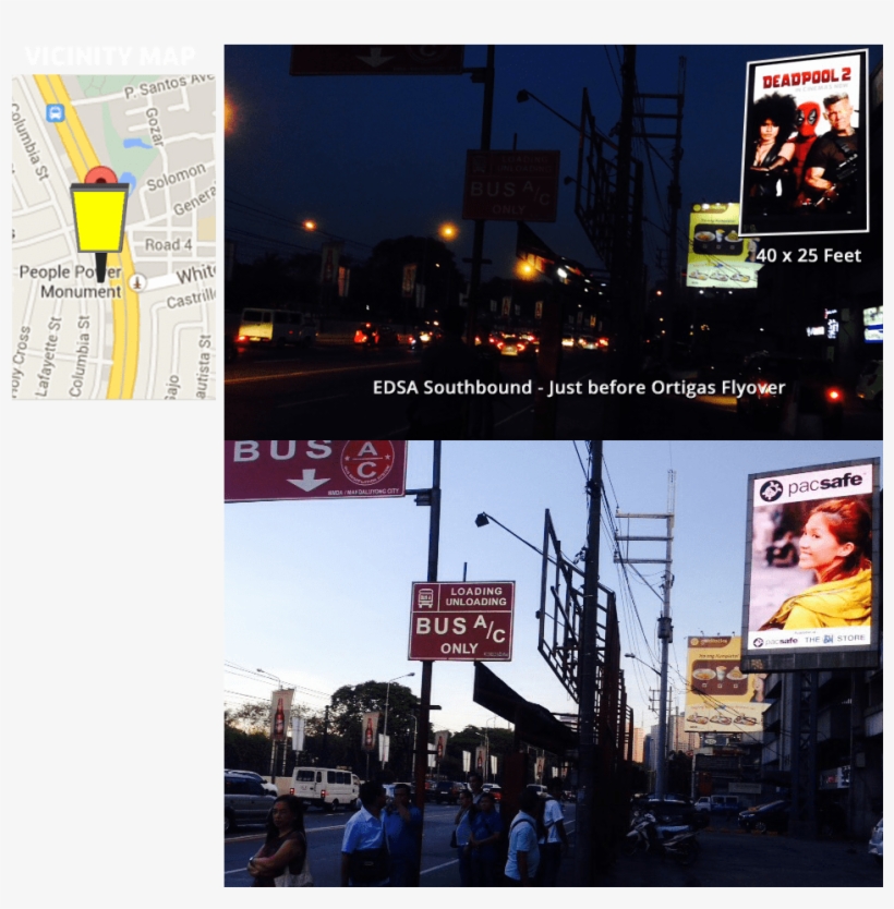 Edsa Ortigas Led Billboard Advertising - Billboard PNG Image ...
