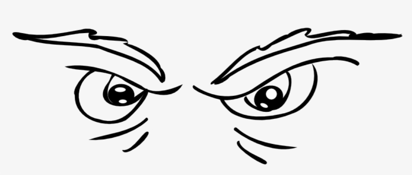 Download Scary Eyes Vector Drawing - Angry Eyes Clipart Transparent ...