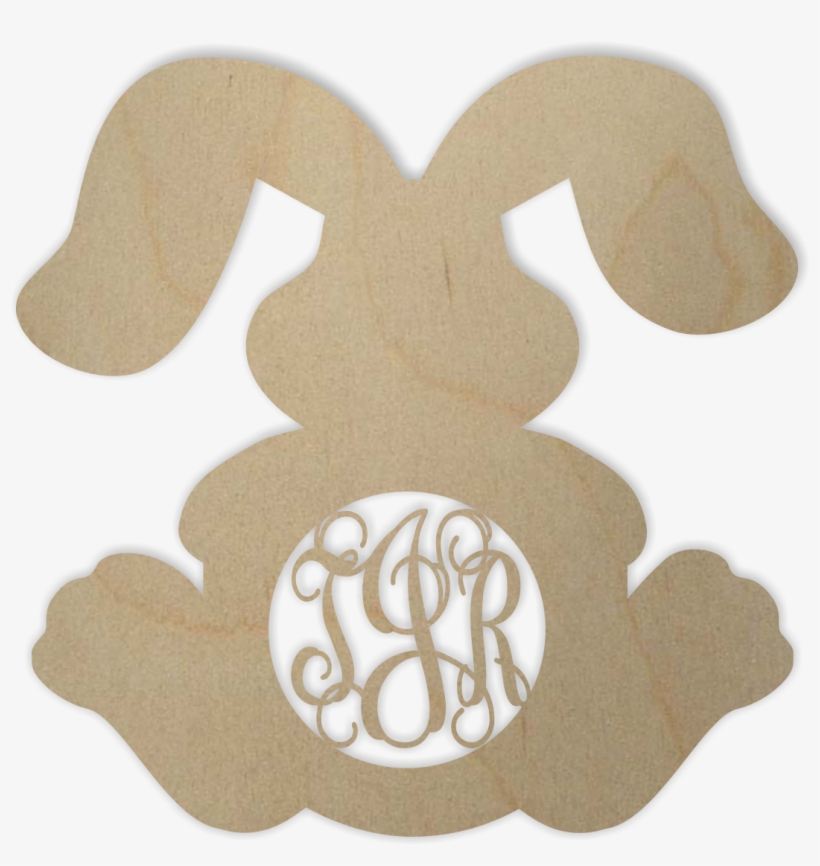 Wooden Floppy Ears Bunny Monogram - Rabbit PNG Image | Transparent PNG ...