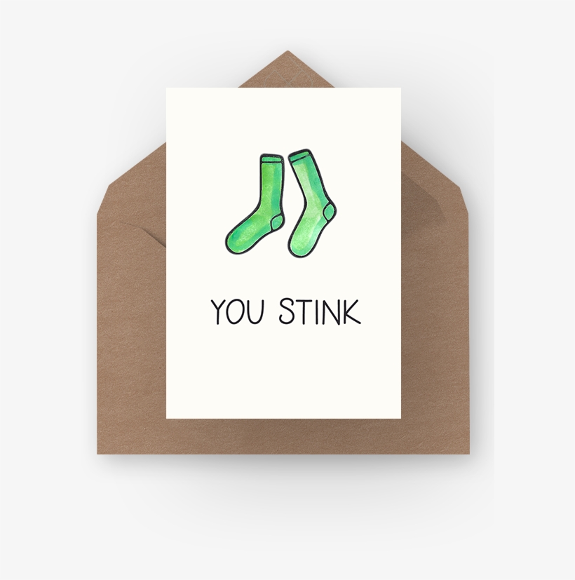 You Stink Socks Card - Sock PNG Image | Transparent PNG Free Download ...