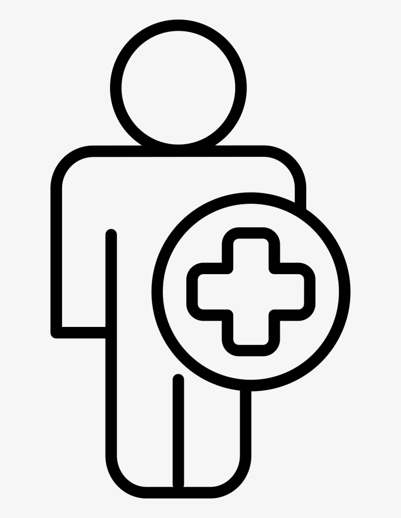 Cross In A Circle On A Human Body Silhouette Comments - Human Body PNG ...