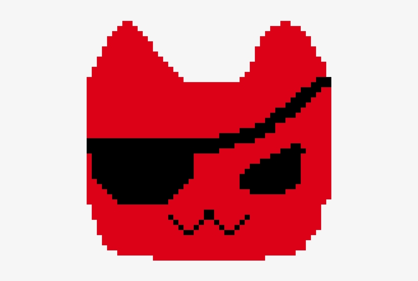 Kitty With An Eyepatch - Eye Patch Pixel Art PNG Image | Transparent ...