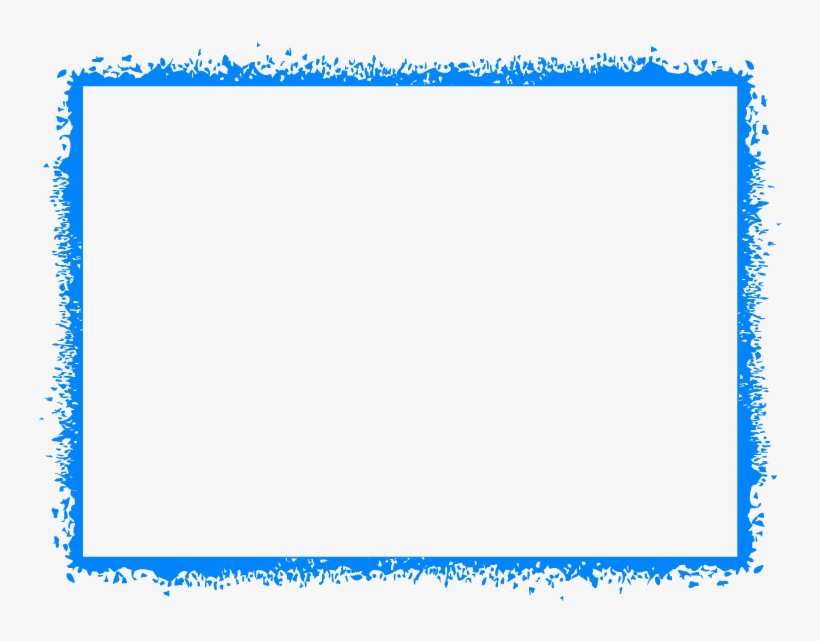 Blue Full Sheet Grunge Border - Blue Border Frame Png PNG Image ...