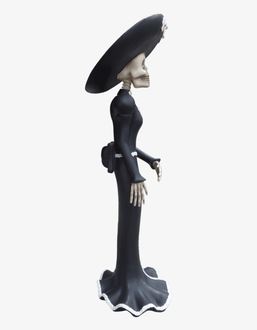 Skeleton Wife Formal Prop Decor Halloween Statue - Figurine PNG Image ...