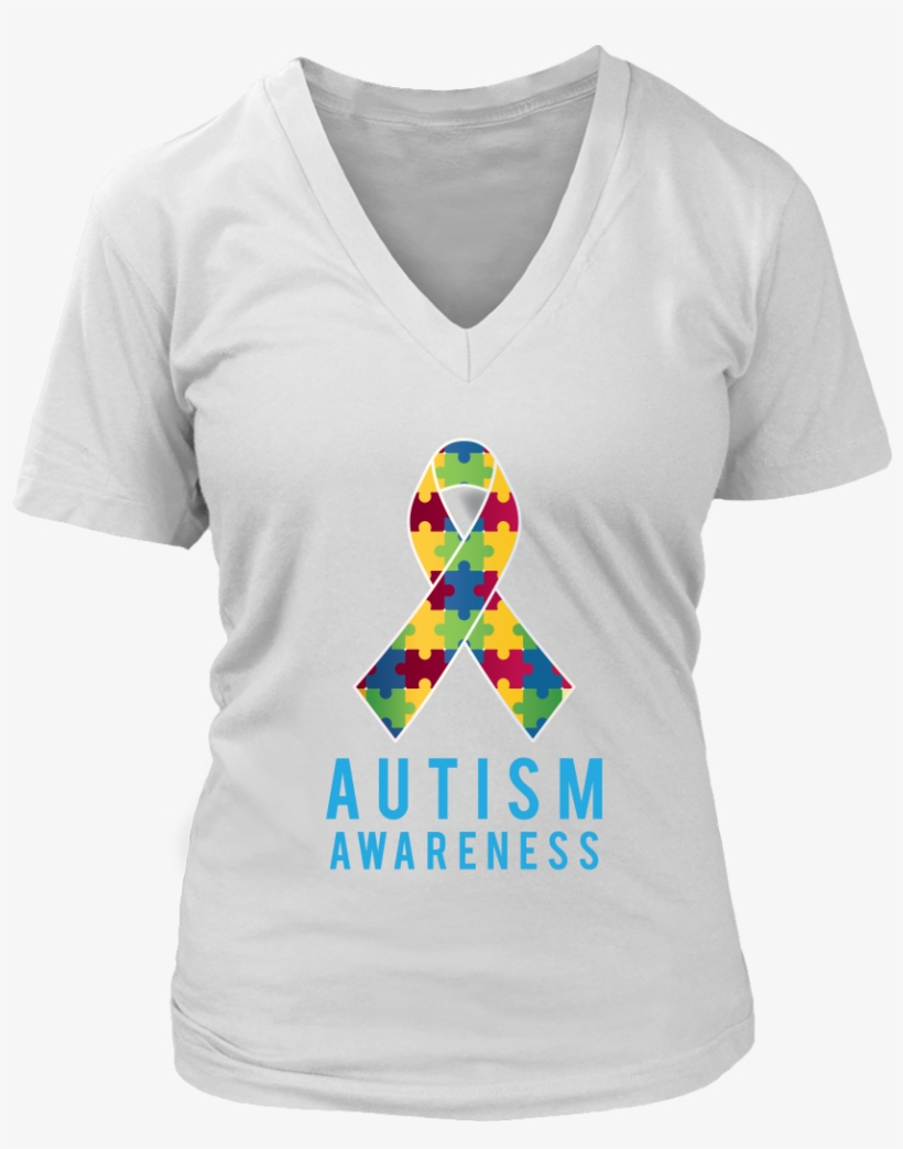 Autism Awareness V-neck PNG Image | Transparent PNG Free Download on ...