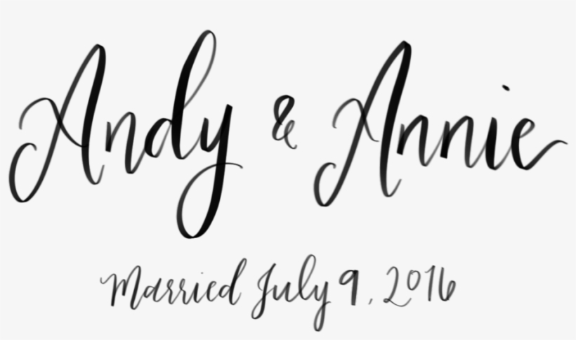 Andy & Annie Married 2 - Andy Calligraphy PNG Image | Transparent PNG ...