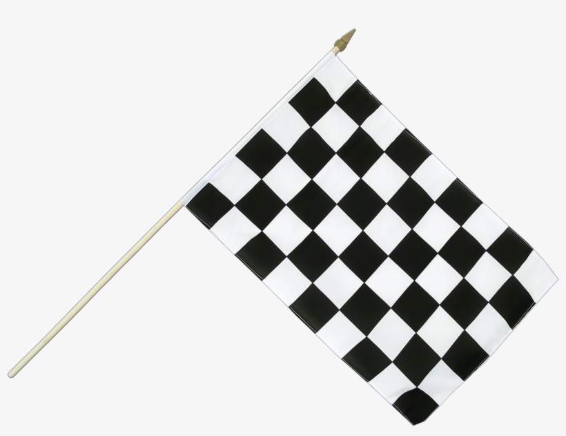 Checkered Hand Waving Flag 12x18" - Winning Flag PNG Image ...
