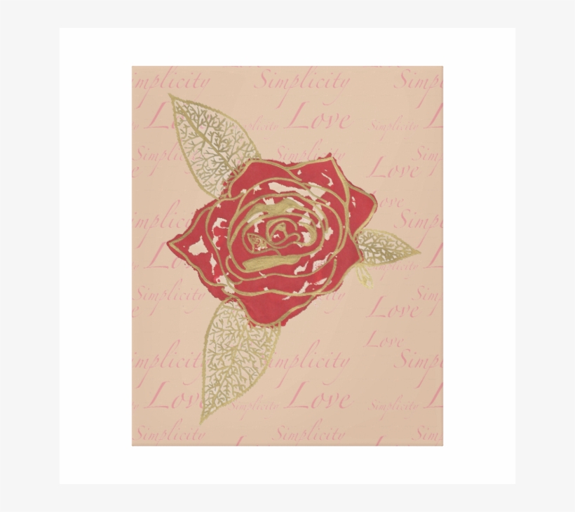 Inkblot Single Red Rose, Love And Simplicity Gallery - Garden Roses PNG ...