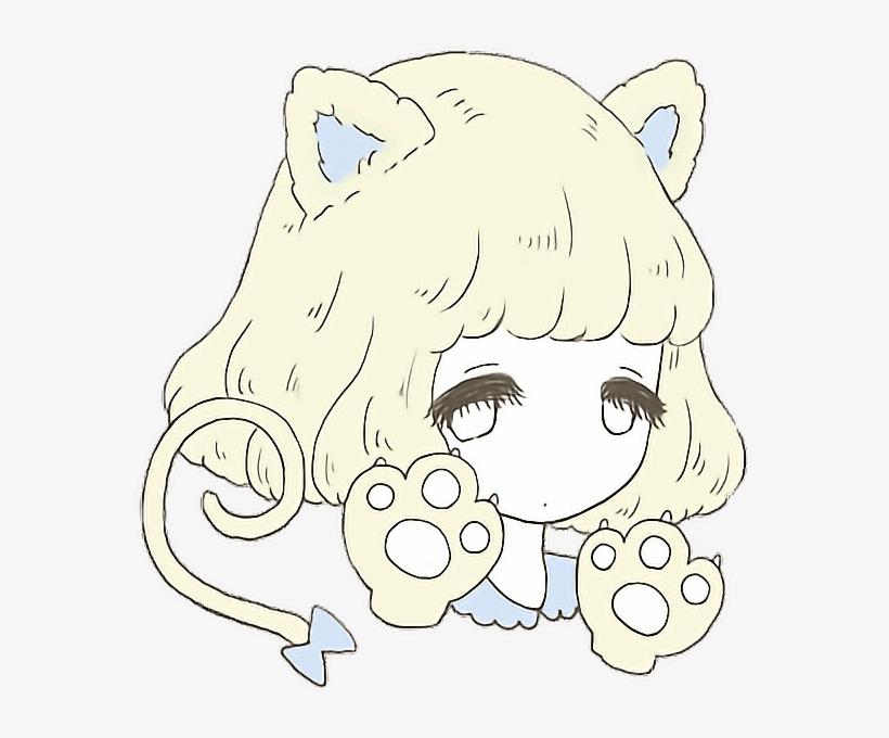 Neko Nekogirl Animegirl Nekoboy Animeboy Anime Japan - Cartoon PNG ...