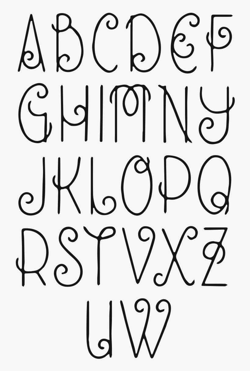 Transparent Alphabet Letters Transparent Background - Calligraphy PNG ...
