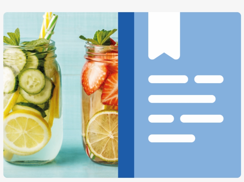 Lemon & Cucumber Refreshment - Flavoured Water Mason Jars PNG Image ...