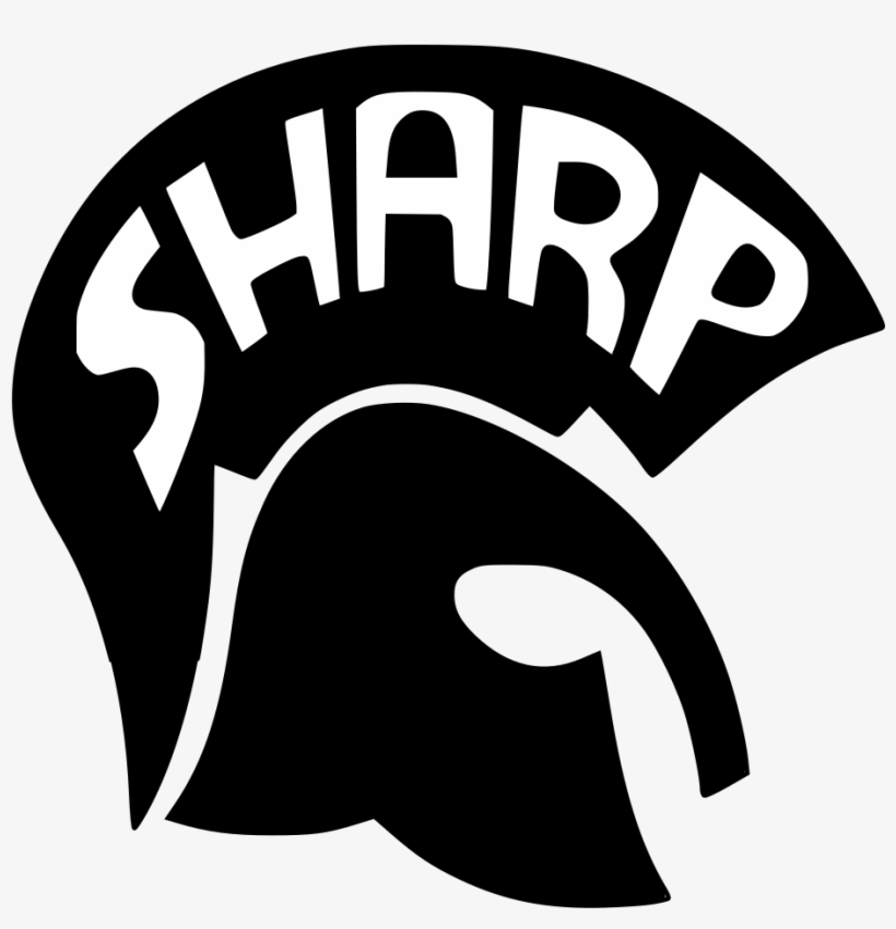 Sharp Logo Black Shilhoutte - Sharp Skinhead PNG Image | Transparent ...