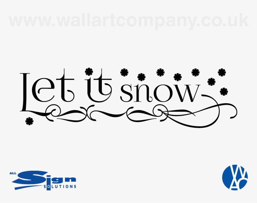 Let It Snow - Calligraphy PNG Image | Transparent PNG Free Download on ...