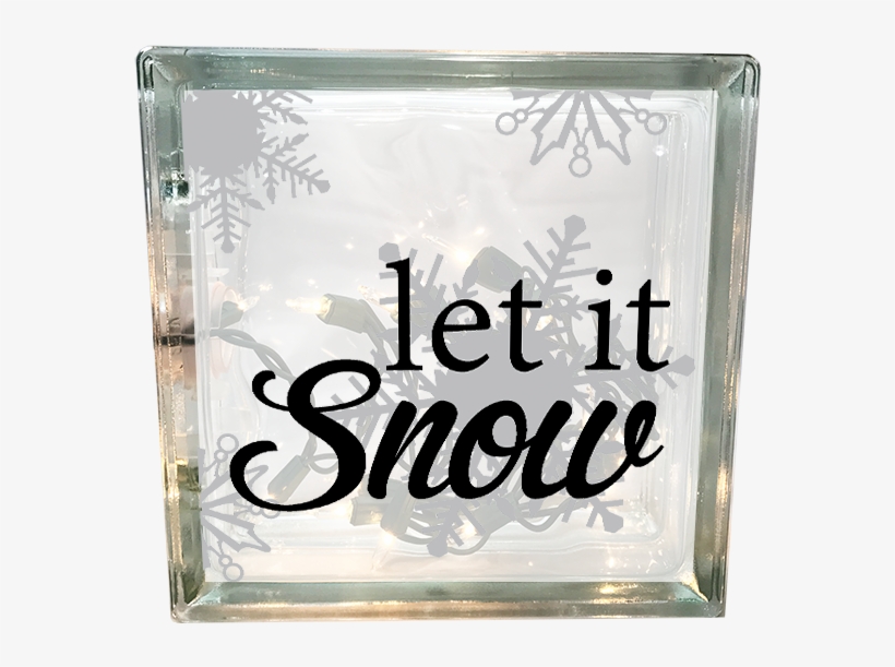 Let It Snow Lighted Block PNG Image | Transparent PNG Free Download on ...