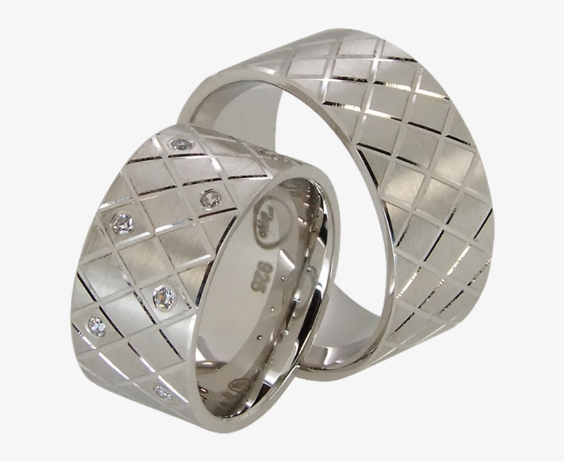 2 Silver Wedding Rings Couple Rings With Cubic Zirconia - Belt PNG ...