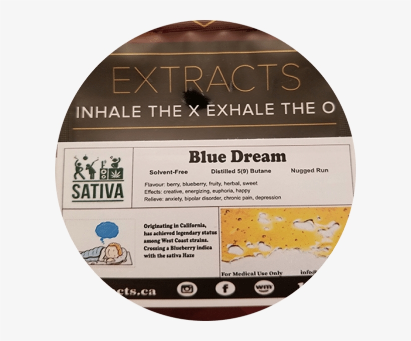 Xo Blue Dream Shatter At Great Weed North - Label PNG Image ...
