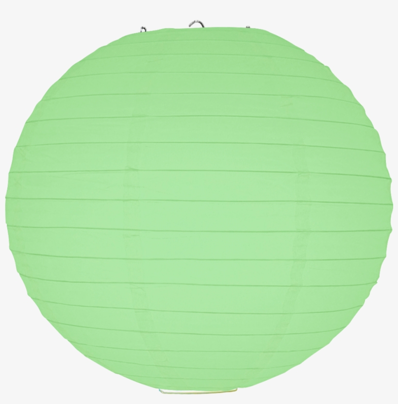 Mint Green Ribbed Paper Lanterns - Circle PNG Image | Transparent PNG ...