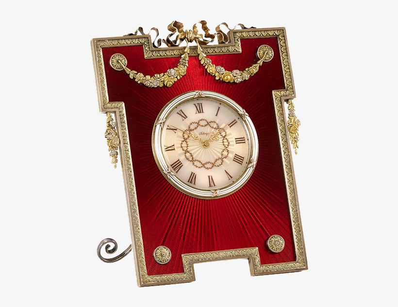 Russian Gold And Enamel Desk Clock - Quartz Clock PNG Image ...