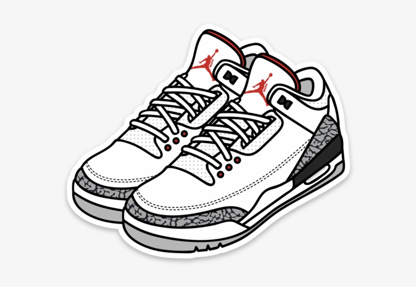 Air Jordan 3 Sticker Pack - Running Shoe PNG Image | Transparent PNG ...