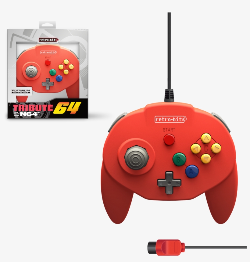 Tribute64 Controller - Usb® Connector - Nintendo 64 Retro Controller ...