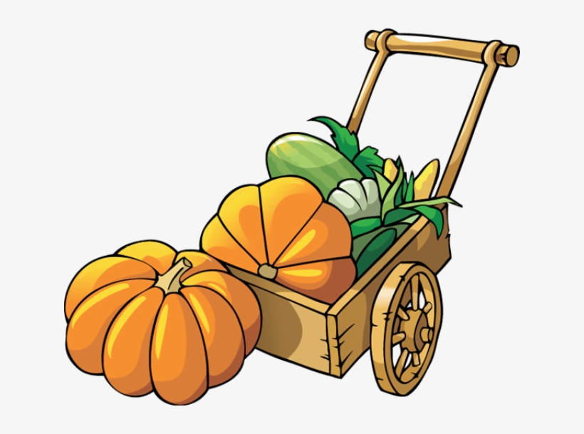 Wooden Cart Full Of Pumpkins Clip Art - Pumpkin Patch Clip Art Free PNG ...