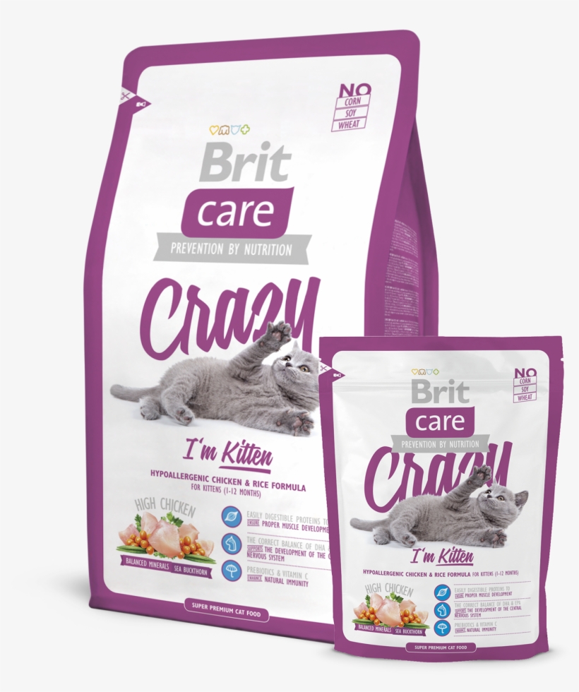 Brit Care Cat Crazy I'm Kitten - Brit Care Kitten PNG Image ...