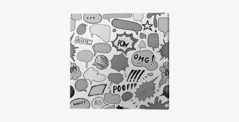 Seamless Pattern Background With Handdrawn Comic Book - Comics PNG ...