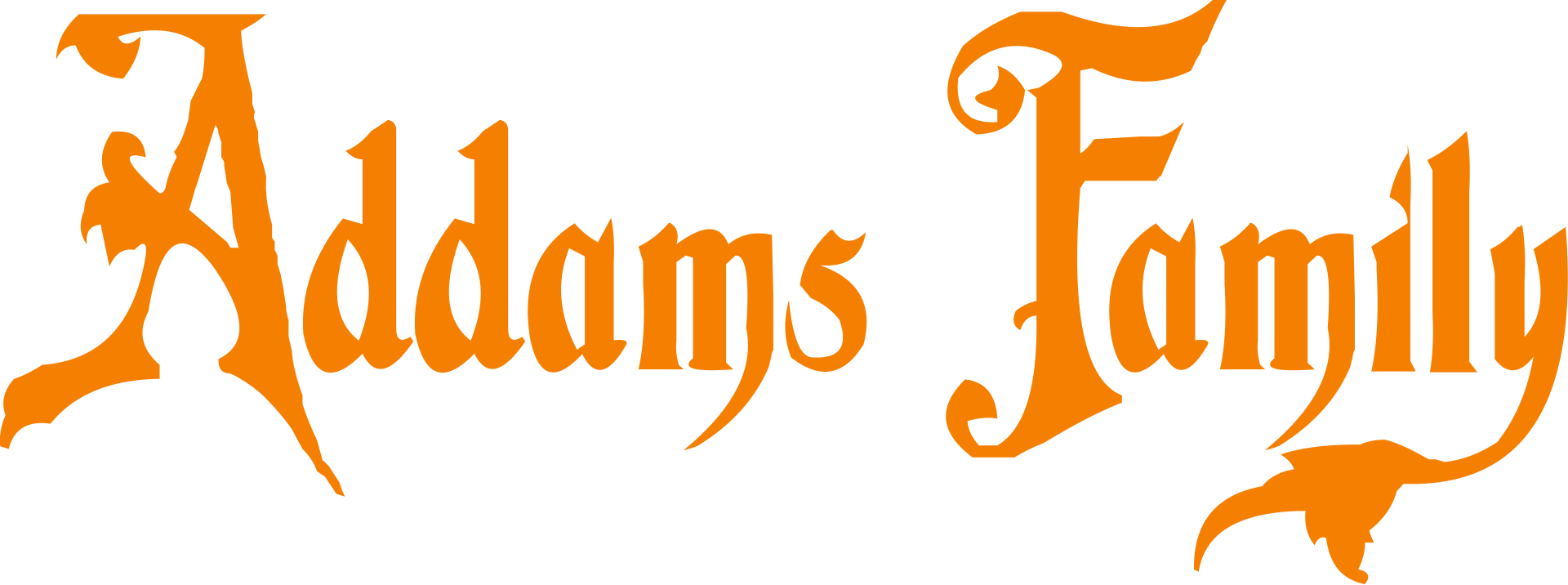 Addams Family Font - Font (1920x716), Png Download
