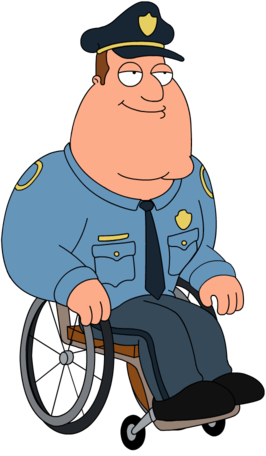 Cop Clipart Police Stuff - Joe Family Guy Png (266x456), Png Download