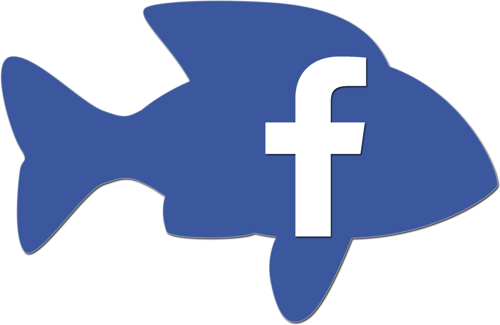 Facebook Fish Logo - Facebook Logo Fish (1800x1200), Png Download