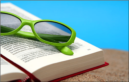 Summer Fun At The Library - Reading On The Beach (698x498), Png Download