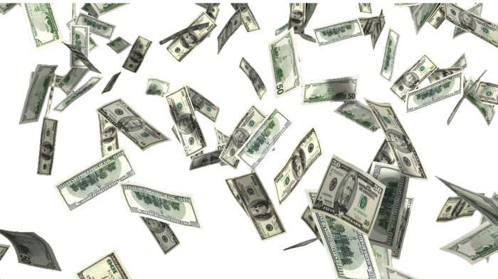 Money Rain Png - Make It Rain Png (700x393), Png Download