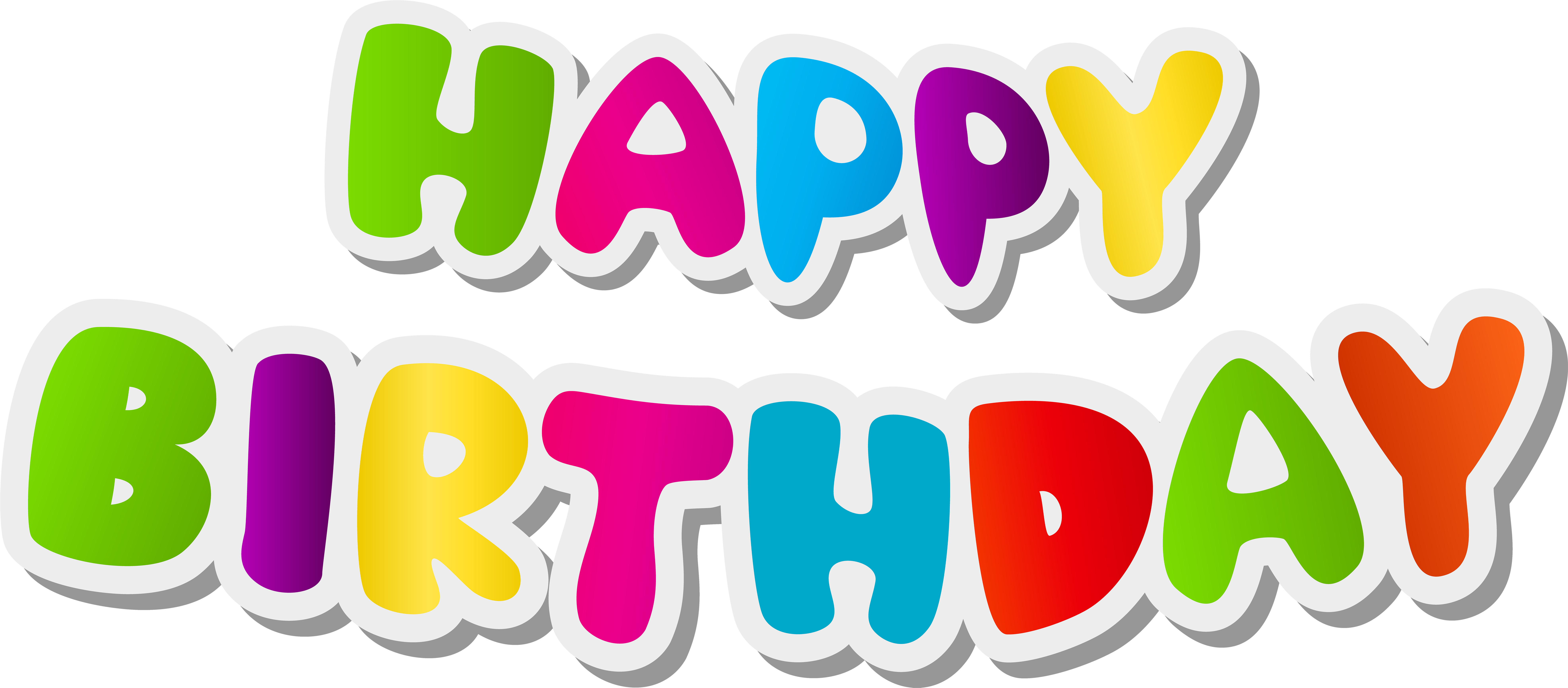 Happy Birthday Png Happy Birthday Text Transparent 8000x3553 Png