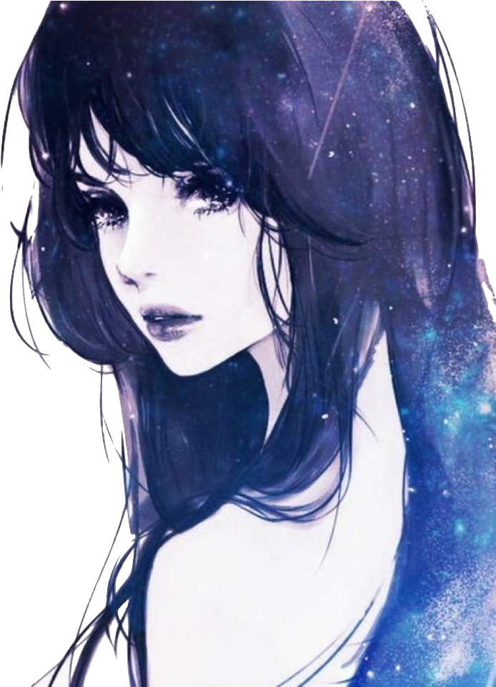 Download Your Own Images And Videos On We Heart It - Girl Blue Hair ...