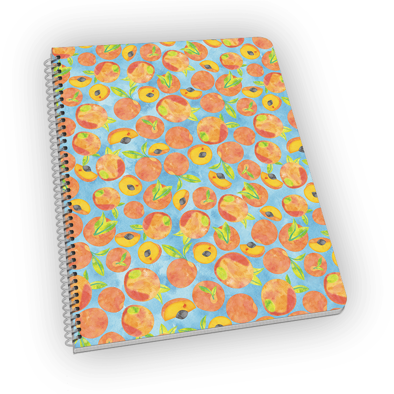 Peaches Notebook - Patchwork (1000x769), Png Download