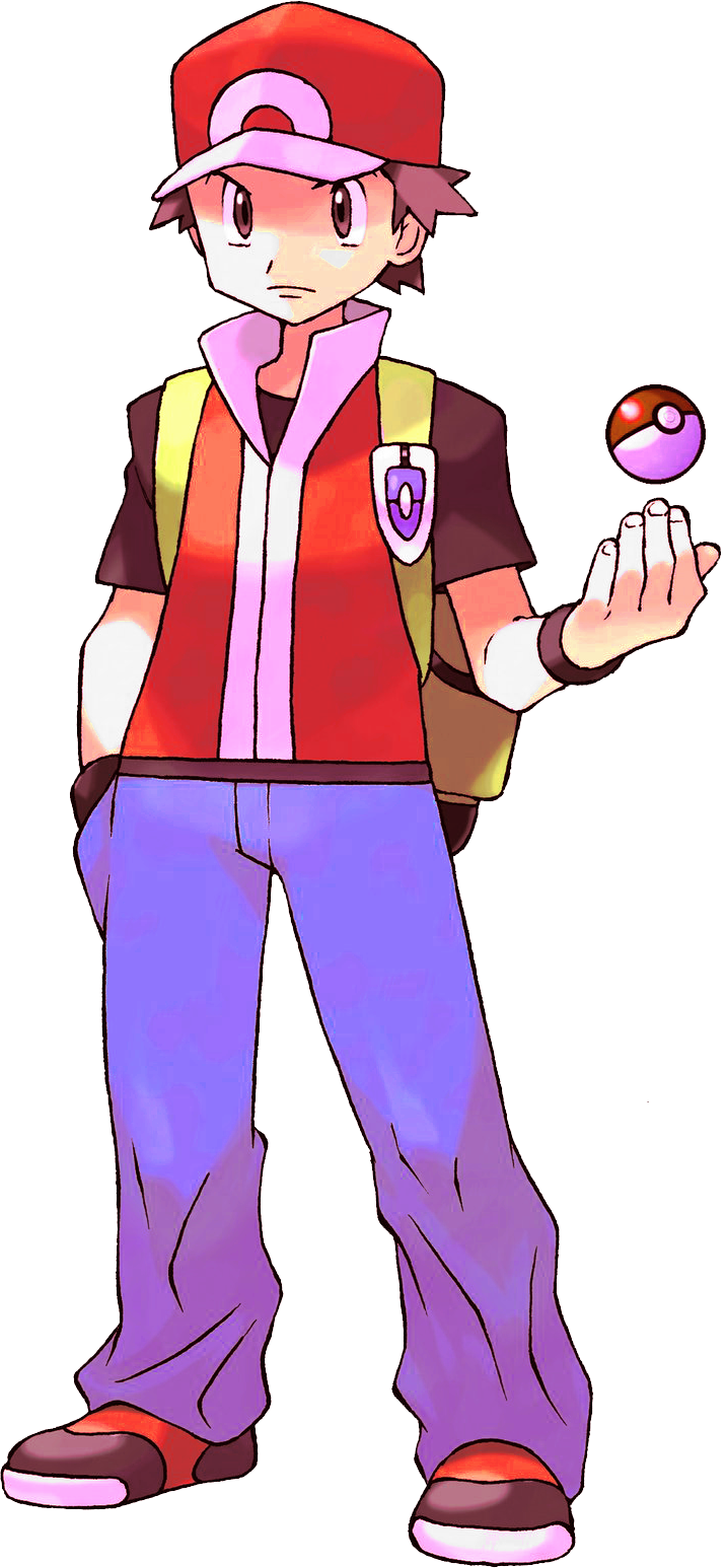 Pogchamp Png - Pokemon Trainer Red (716x1546), Png Download