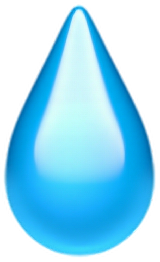 Tear Transparent - Iphone Water Drop Emoji (1024x1024), Png Download