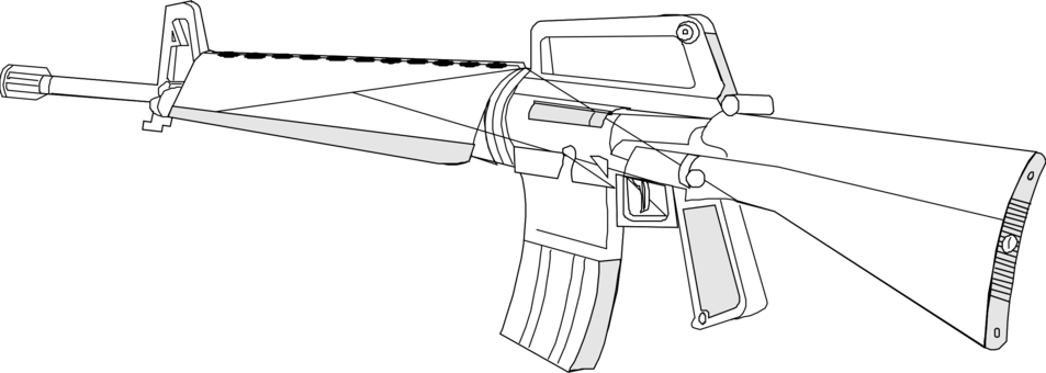 Download Weapon M16 Rifle Drawing Firearm Gun - M16 Coloring Pages ...