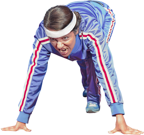 Download Female Athlete Ready For Running Png Image - People Running ...