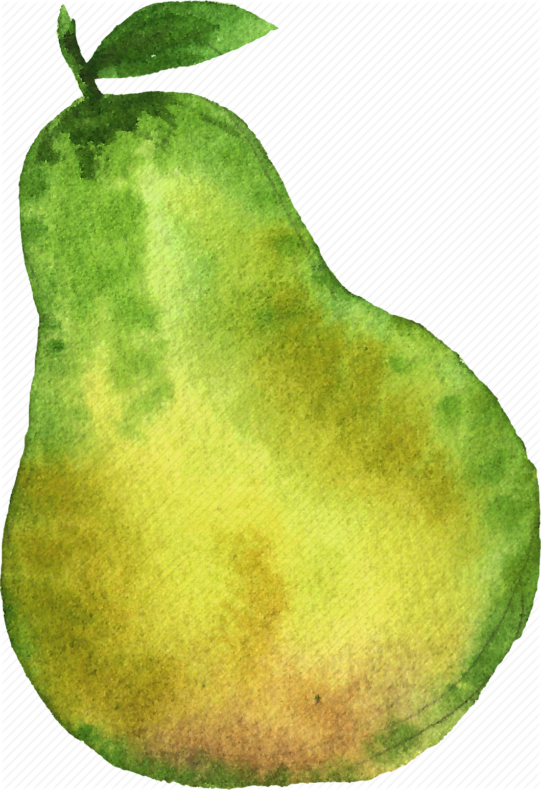 Pear Png High-quality Image - Watercolor Pear Transparent (1105x1613 ...