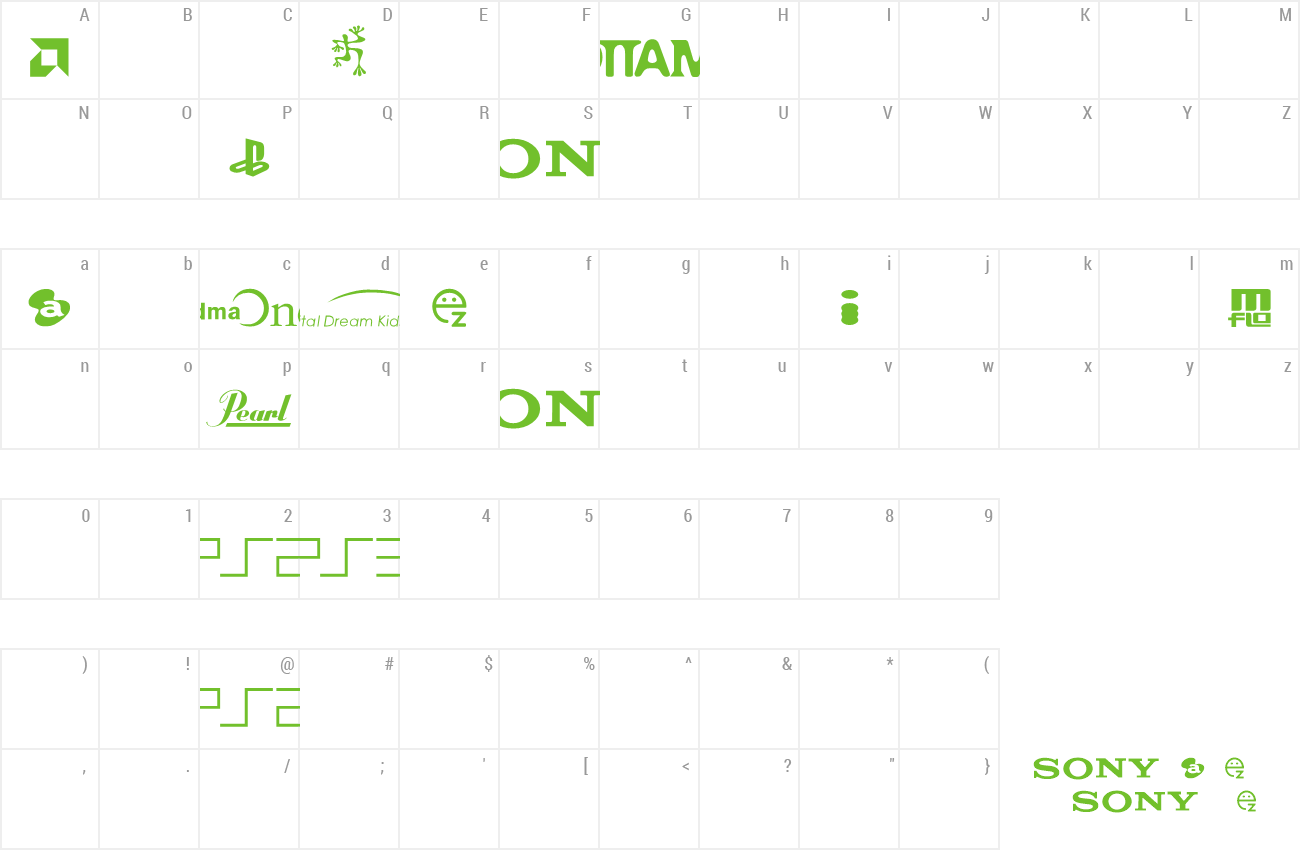 Font Sony's Logo Preview - Number (1300x850), Png Download